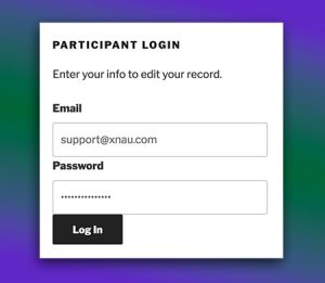 Participant Login – xnau webdesign