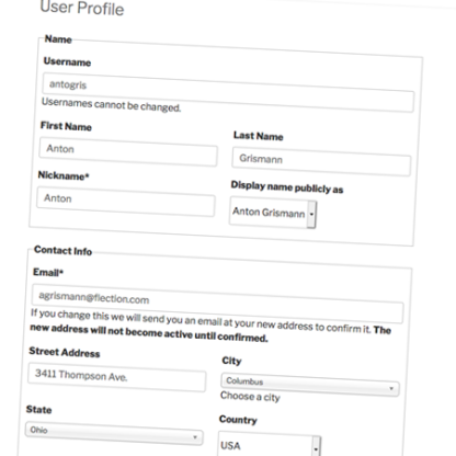Participants Database User Profile – xnau webdesign